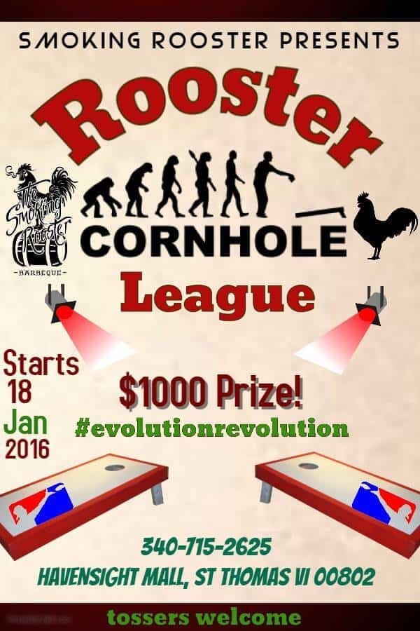 Cornhole Season Begins @ The Smokin Rooster - WhatToDo-VI