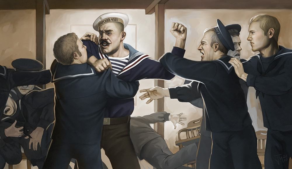 sailors fighting - WhatToDo-VI